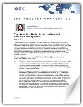 IDC Report: The Need for Digital Investigation and Evidence Management